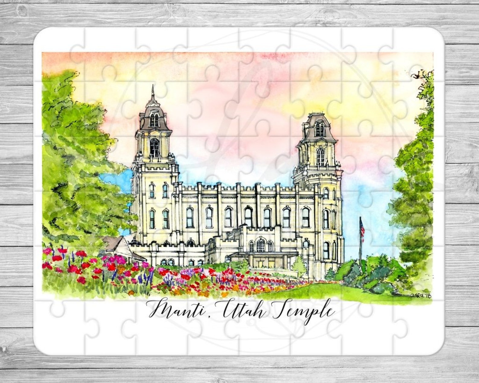 Manti Temple Puzzles Religious Puzzle Christian Puzzle Lds - Etsy