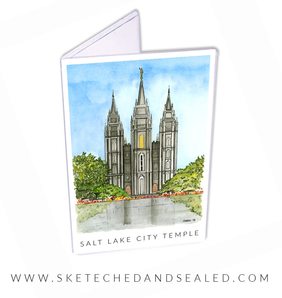 Salt Lake Temple Recommend Holder, Lds Temple Gift, Lds Gifts for Women ...