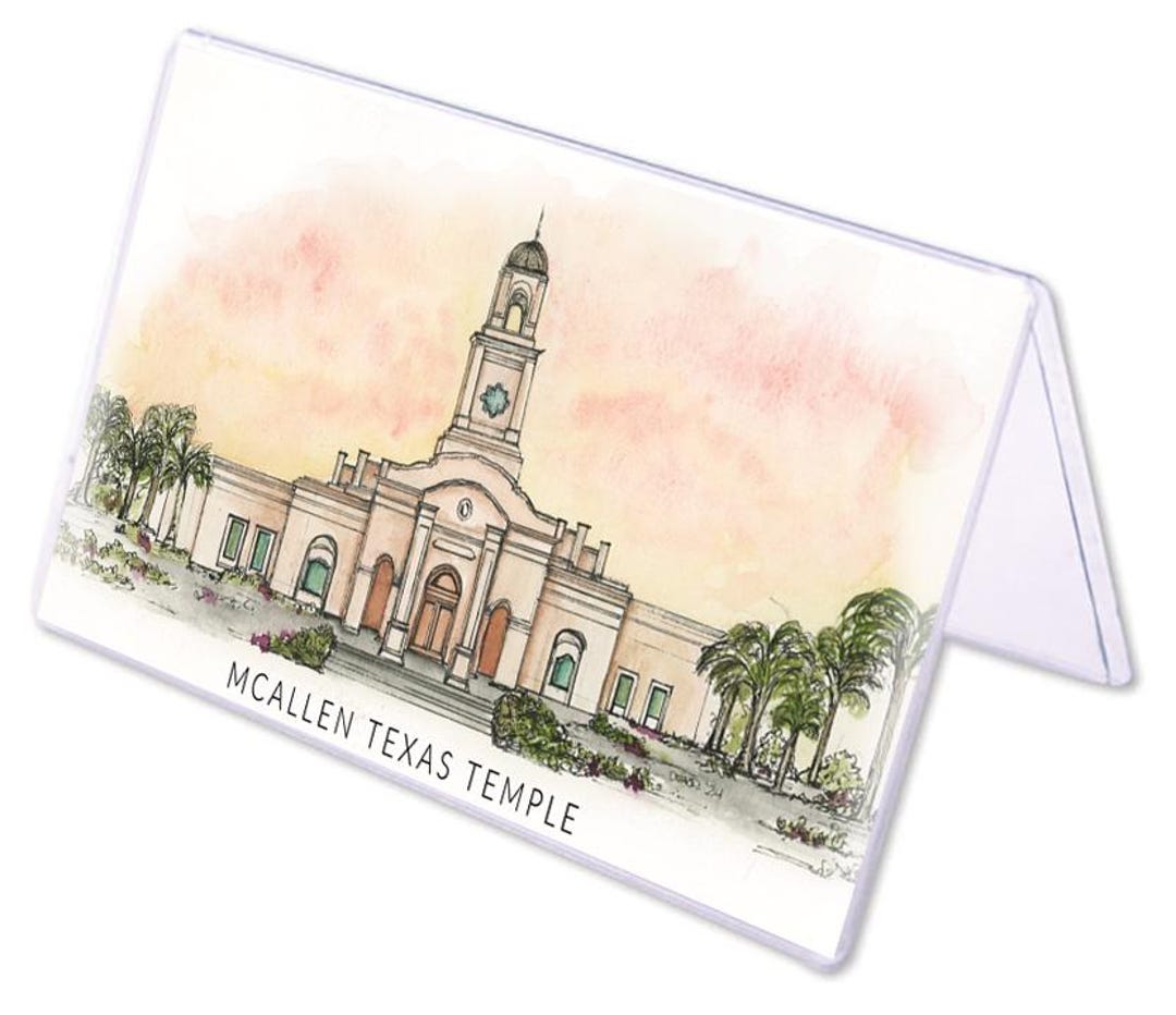 Mcallen Texas Temple Recommend Holder, Lds Temple Gift, Lds Gifts for ...