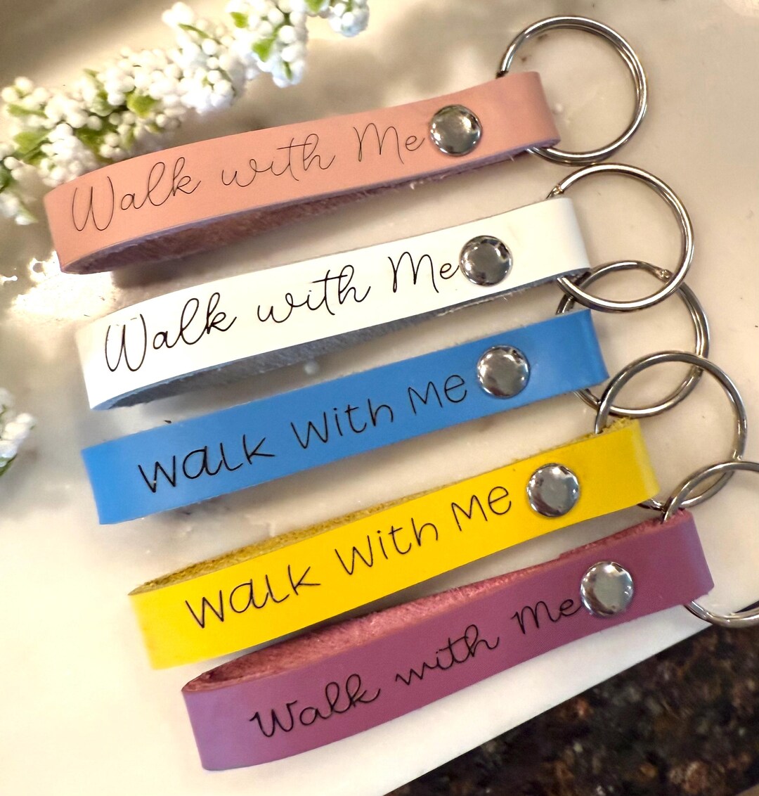 Walk With Me Leather Keychain, 2026 Youth Theme, Gift for Youth, Girls ...