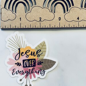 Jesus Over Everything Laptop Sticker,christian Sticker,bible Verse ...