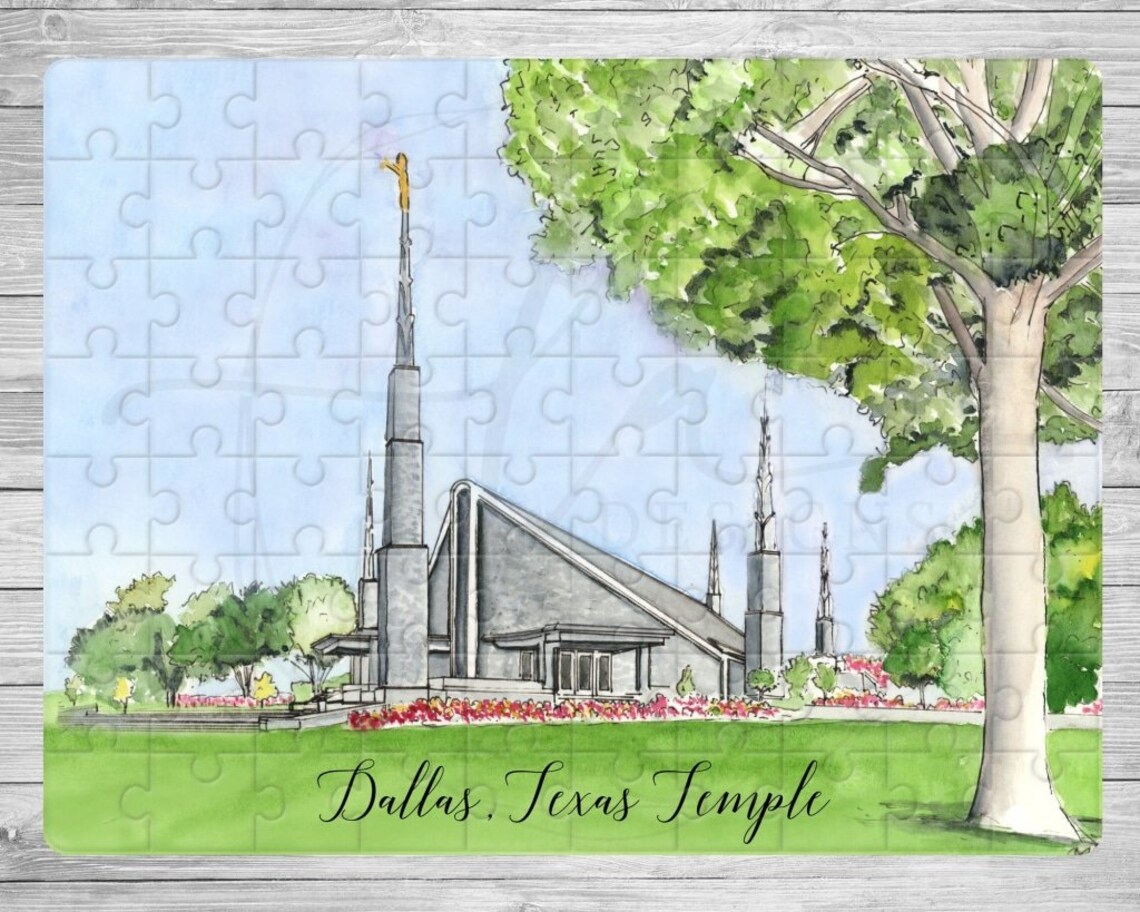 Dallas Temple Puzzles Religious Puzzle Christian Puzzle Lds - Etsy