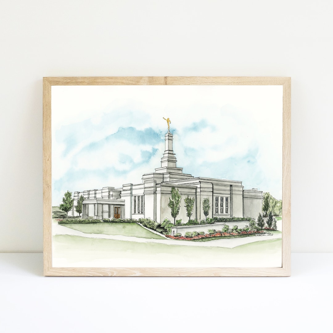 Palmyra NY Temple Print,lds Temple Art,temple Watercolor,temple Wall ...