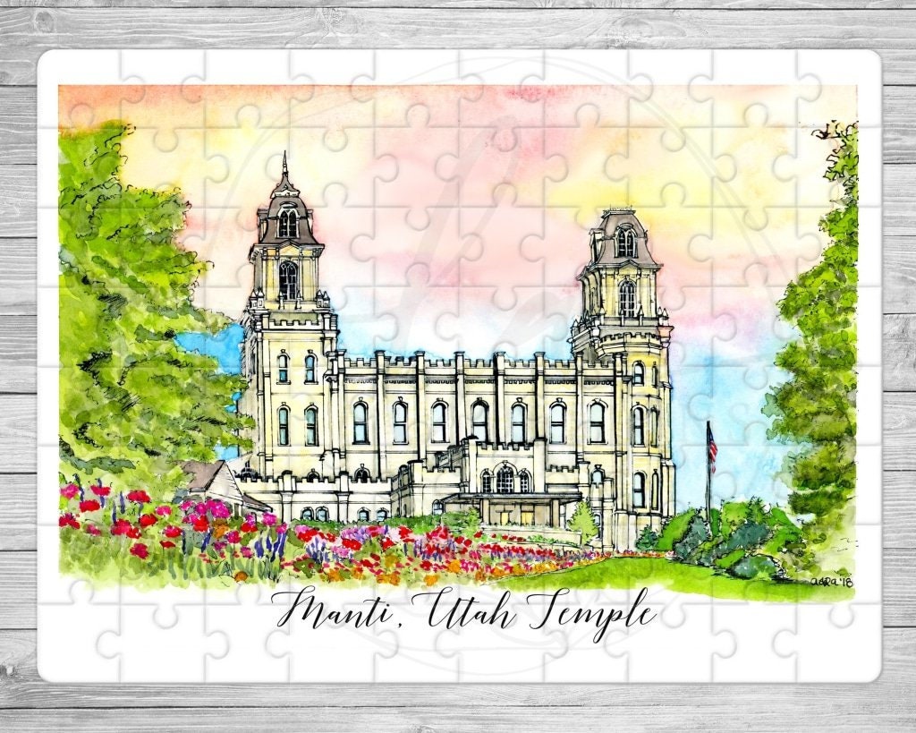 Manti Temple Puzzles Religious Puzzle Christian Puzzle Lds - Etsy
