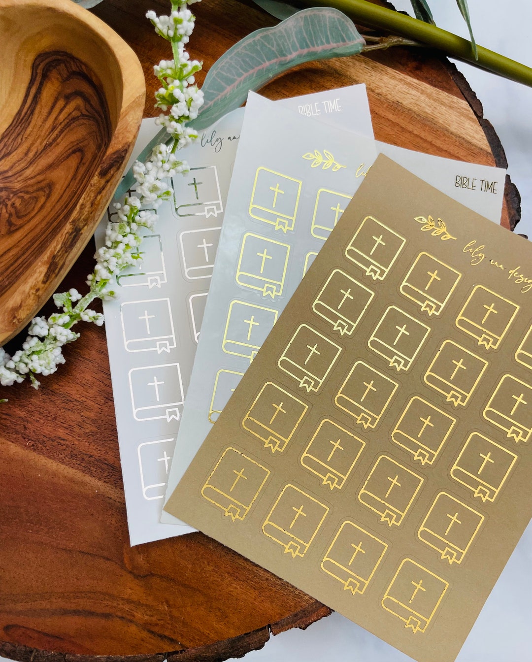 Bible Foil Sticker Sheets,planner Stickers,bible Stickers,gold Foil ...