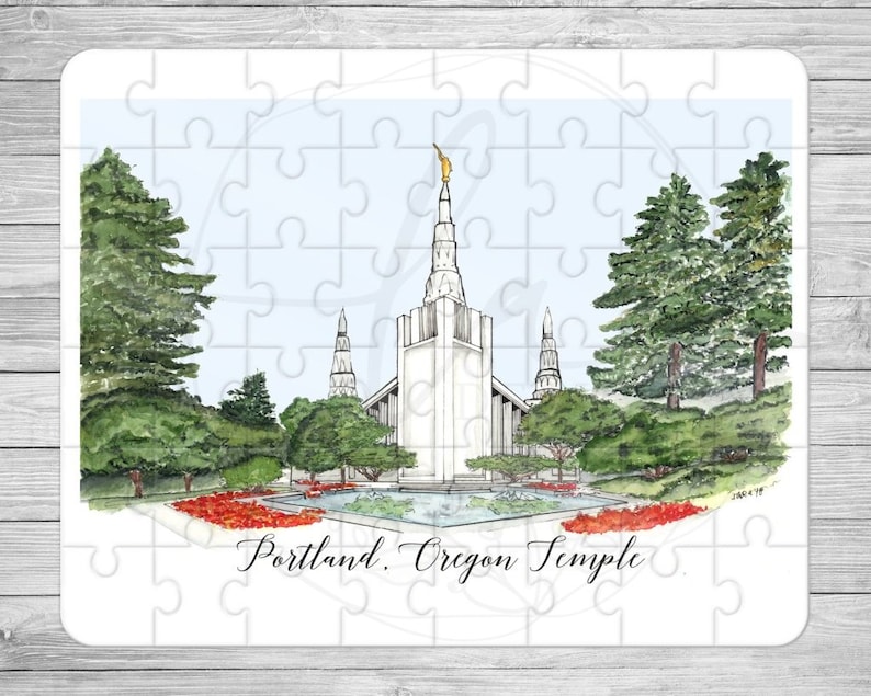 Portland Temple Puzzles Religious Puzzle Christian Puzzle - Etsy