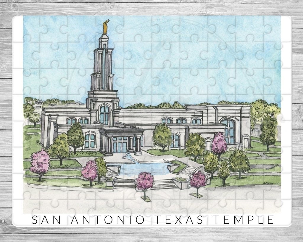 San Antonio temple puzzles religious puzzle Christian | Etsy