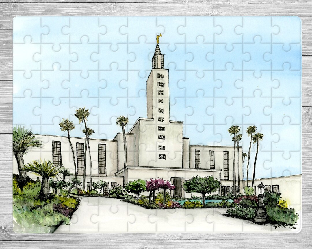 Los Angeles Temple Puzzles,religious Puzzle,christian Puzzle, Lds Games ...