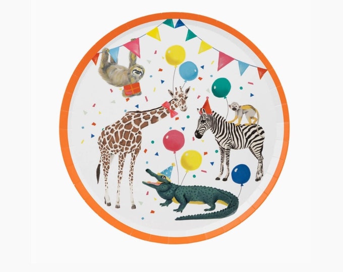 Party Animal Plates | Safari Animal Theme Party | Wild One | Jungle ...