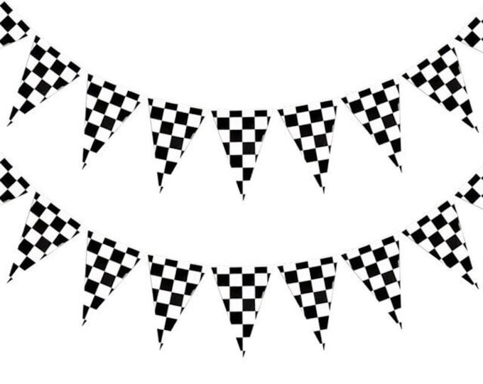 Checkered Race Car Flags Vintage Racing Flags Banner First Birthday ...