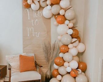 Burnt Orange and Dusty Rose Balloons, Burgundy Balloons, Rustic ...