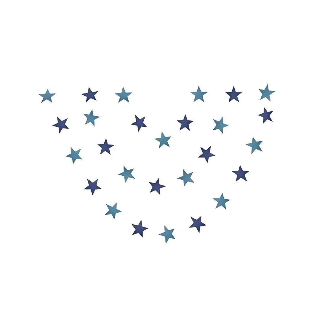 Blue Star Garland | Metallic Blue Star Banner | Trip Around the Sun ...