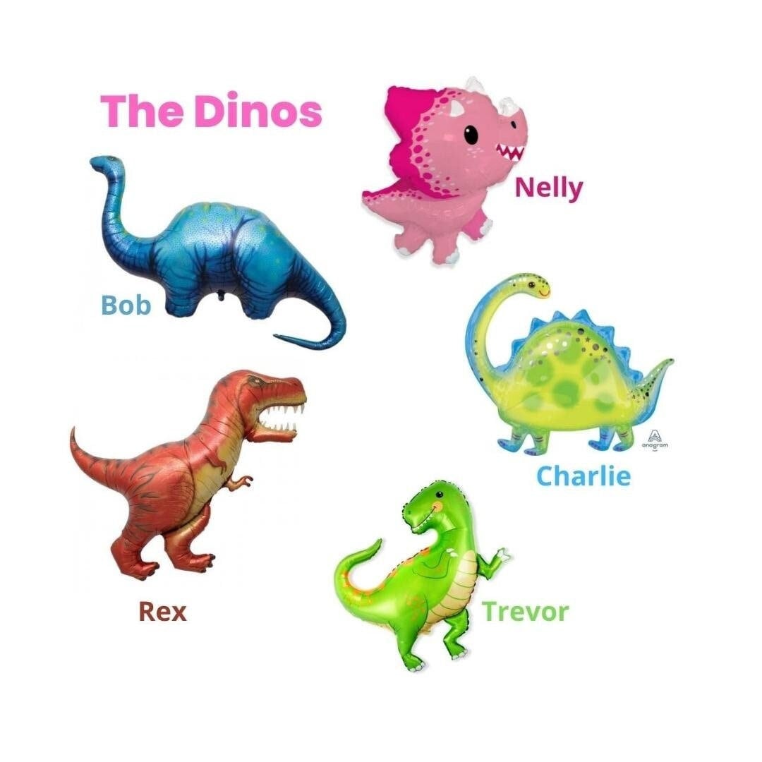 Giant T Rex Balloon Dinosaur Balloons Three Rex Balloons - Etsy
