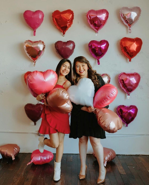 Valentine s Day Balloon Backdrop DIY Balloon Kit Valentines Day Decor Valentines Day Surprise Gift Heart Balloon Red Heart Balloon Etsy Polska