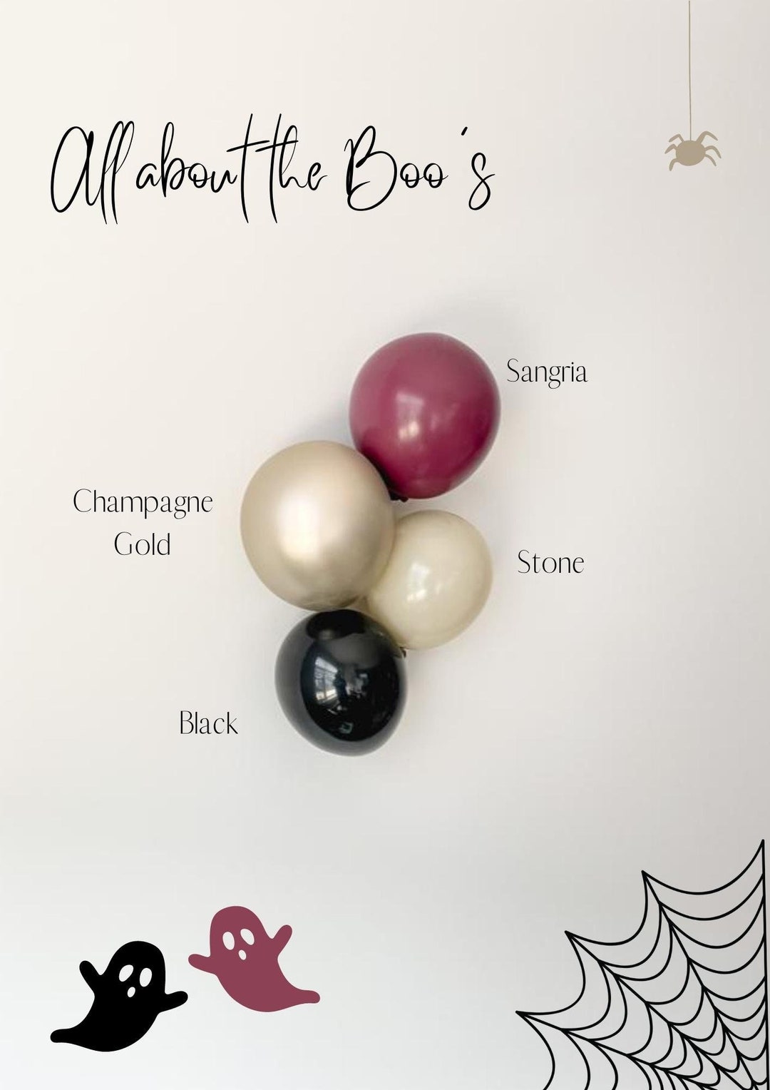 Boo Halloween Balloon Garland | Boo I'm Two | Burgundy Halloween ...