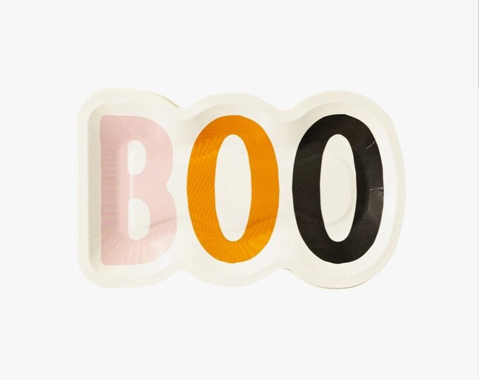 Boo Crew Pink Halloween Plates Halloween Birthday Decor Halloween Party ...