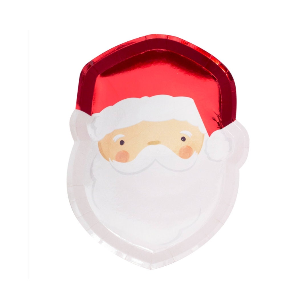 Santa Shaped Plates | Santa Table Decor | Santa Birthday Party | Merry ...