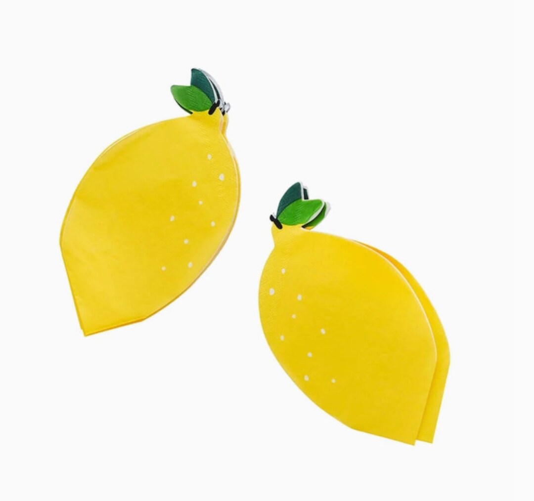 Lemon Napkins | Lemon Shaped Napkins | Sweet Lemon Party | Lemon ...