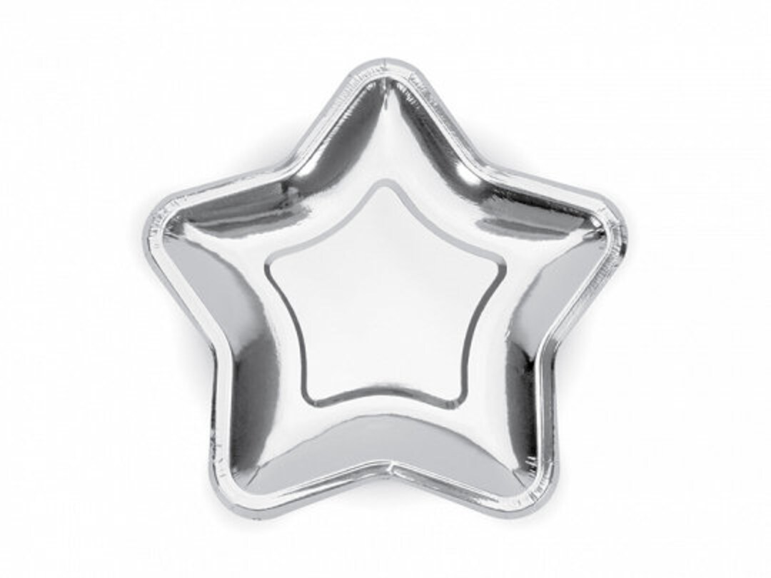 7 Star Shaped Disposable Dinner Plates Space Astronaut Party Table ...