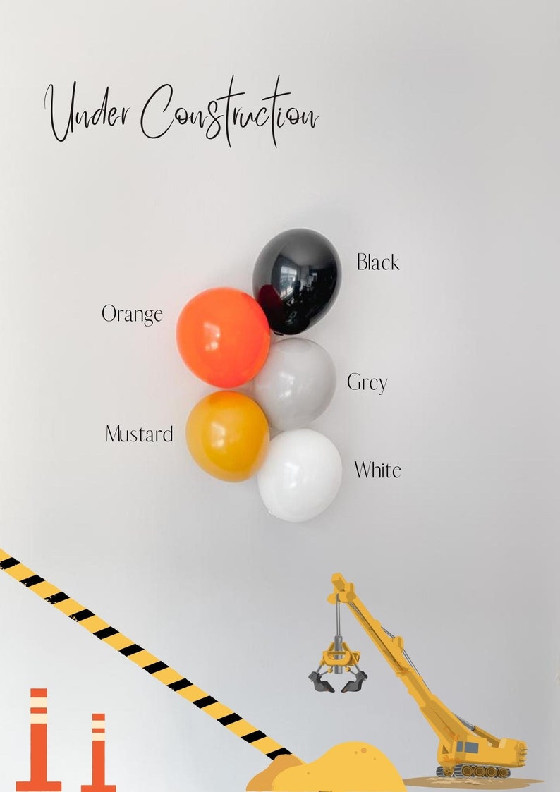 Construction Balloon Garland DIY Balloon Garland Kit - Etsy