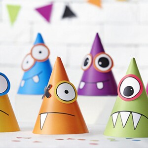 Monster Theme Party Hat Goofy Birthday Party Hat First Birthday Party ...