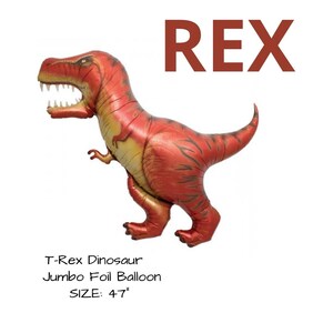 Giant T Rex Balloon | Dinosaur Balloons | Three Rex Balloons | Dinosaur ...