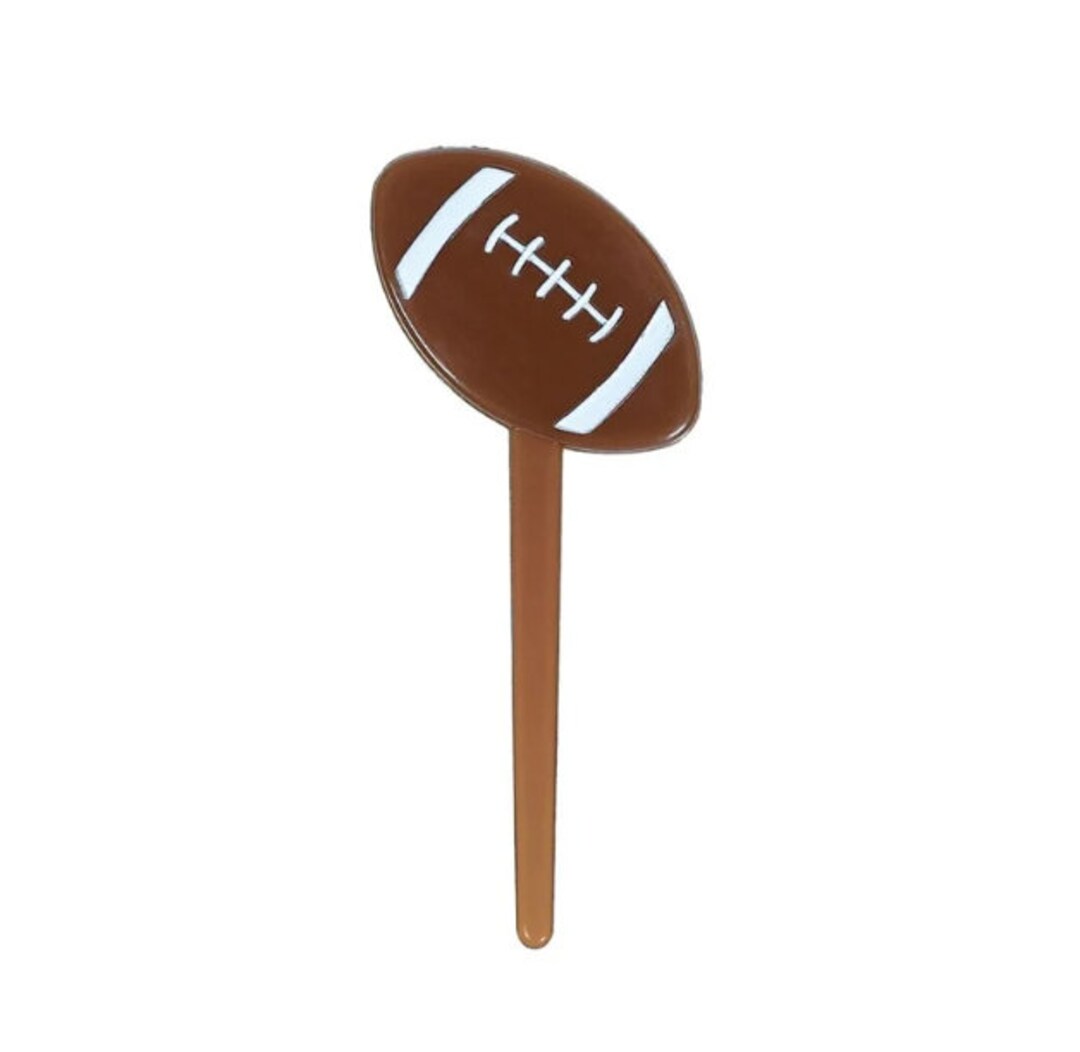 Football Plastic Cup Cake Toppers Super Bowl Cup Cake Topper - Etsy