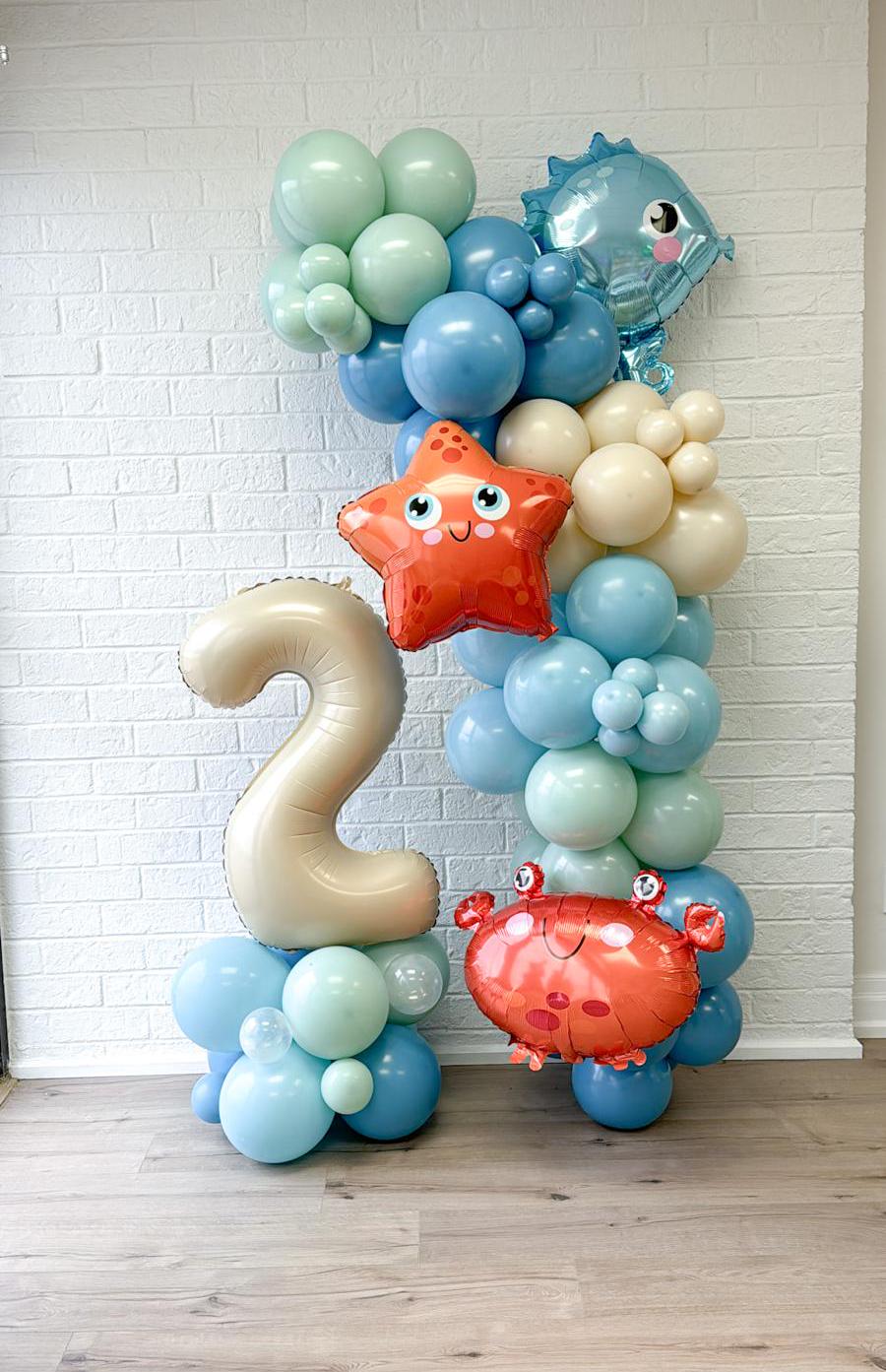 Baby Shower Balloon Kit Nautical Balloon Arch Kit - 154pc Navy Blue ...