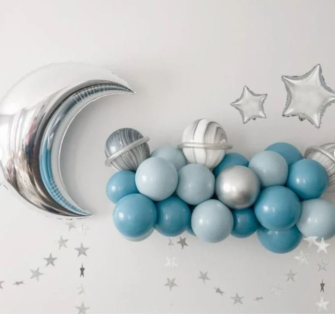 Silver Star Garland Silver Star Banner Trip Around the Sun - Etsy