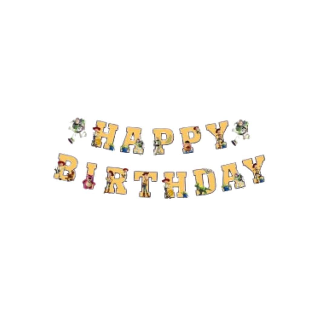 Retro Toy Story Happy Birthday Banner Toy Story Party Toy Story Party ...