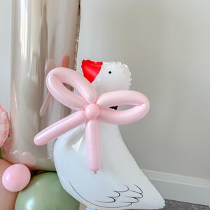 One Silly Goose Balloon Tower Girls Silly Goose Display Gingham Pink ...