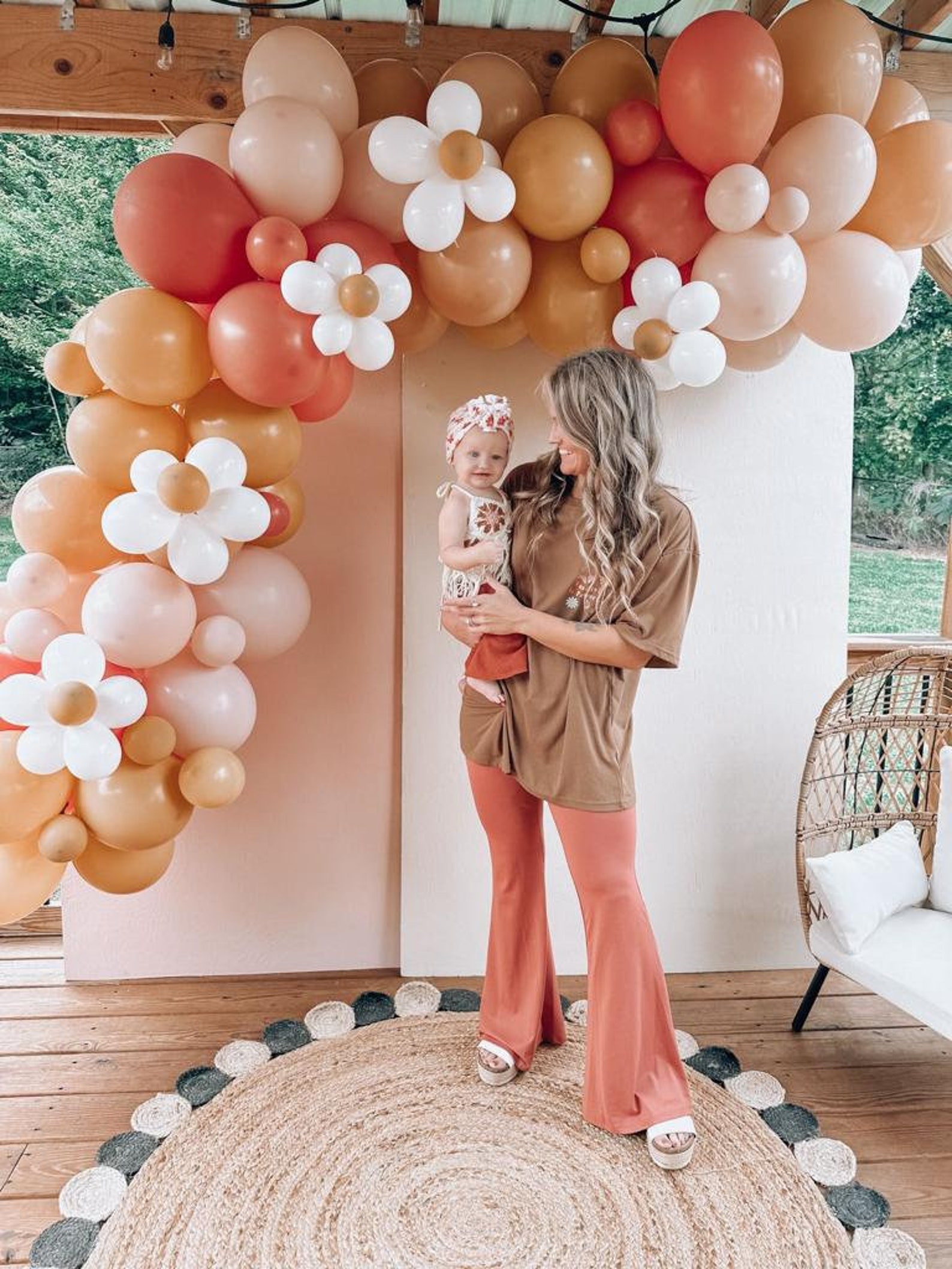 Groovy One Balloon Garland Kit Daisy Balloon Garland - Etsy