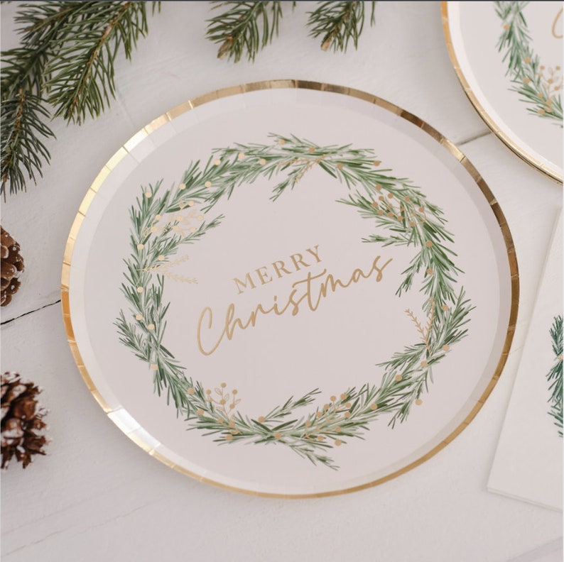 Christmas Plates | Christmas Table Decor | Christmas Tableware | Merry ...
