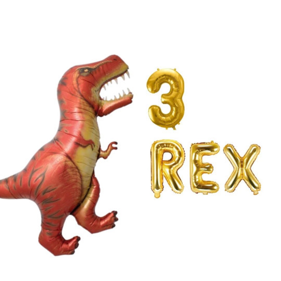 RAWR Dinosaur Balloon Garland Kit | Three Rex Balloon Arch | Dinosaur ...