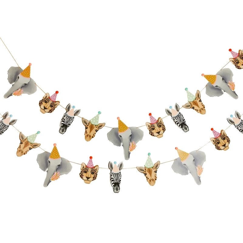 Party Animals Balloon Garland Safari Jungle Theme Arch Wild One Neutral ...