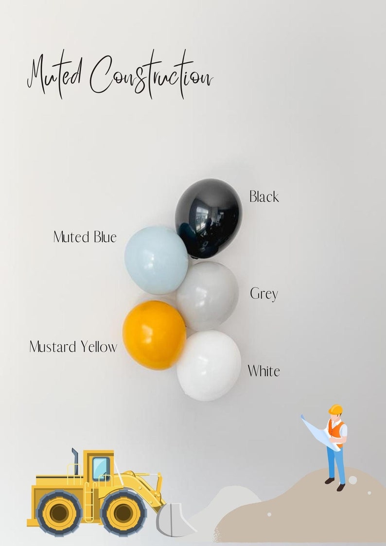 Construction Balloon Garland DIY Balloon Garland Kit - Etsy