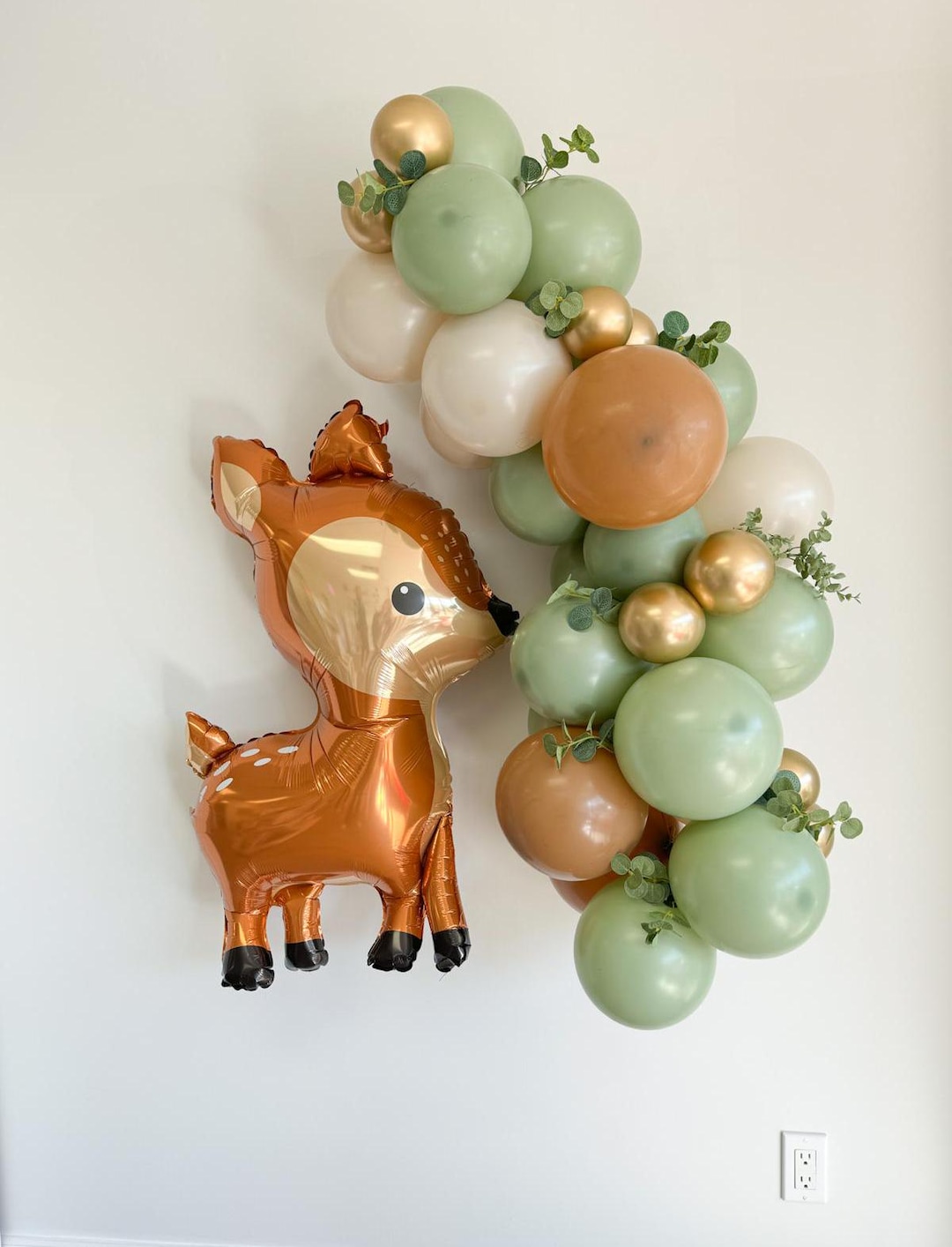 Woodland Balloon Garland Kit, Woodland Baby Shower, Eucalyptus Garland ...