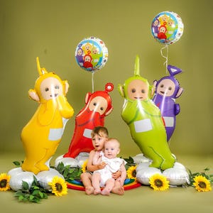 LICENSED Teletubbies Balloon Garland, Dipsy, Tinky-winky, Po, Laa-laa ...