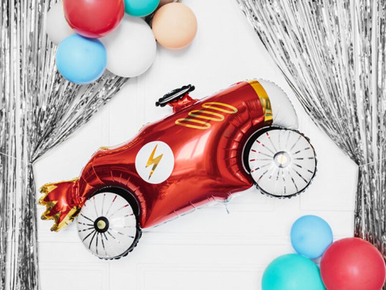 Vintage Race Car Balloon | Jumbo Car Balloon | Two Fast Birthday | Car ...
