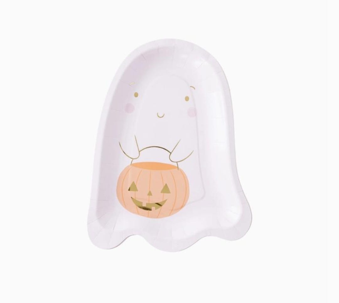 Spooky Cute Ghost Plates | Groovy Halloween Decor | Halloween Party ...