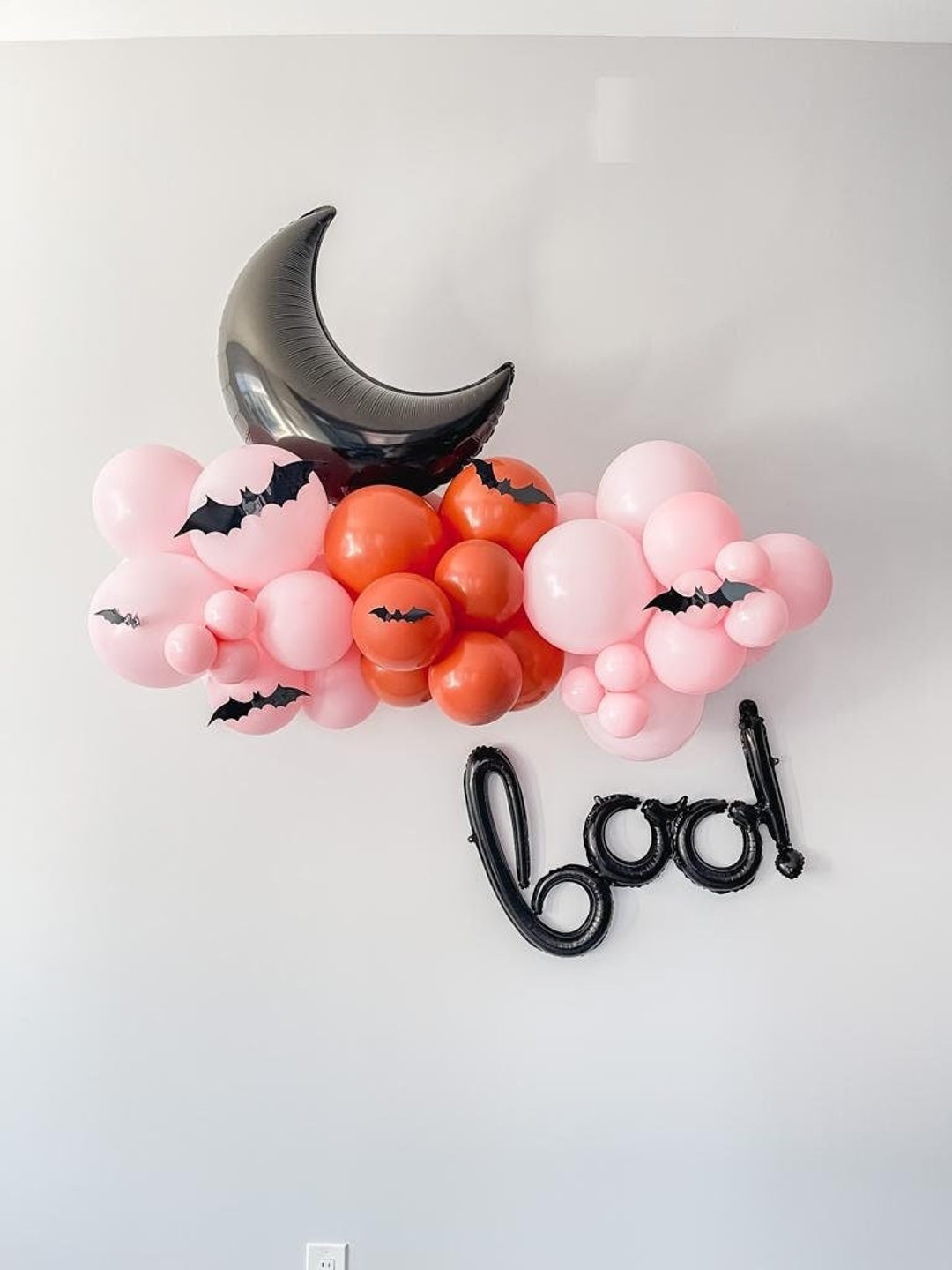 Pink Pumpkin Halloween Balloon Garland | Pink Rustic Orange Halloween ...
