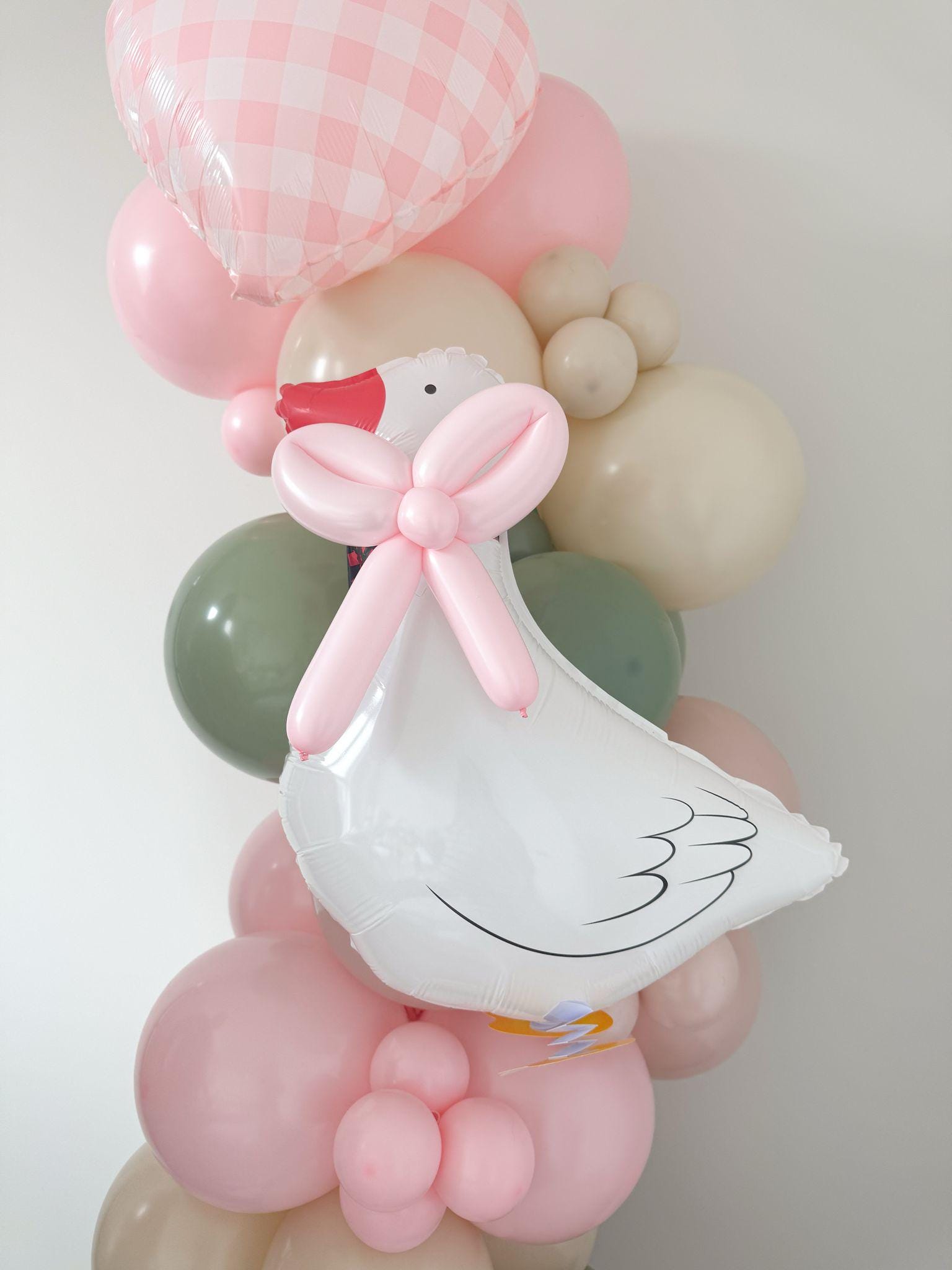 One Silly Goose Balloon Garland Girls Silly Goose Arch Gingham Pink ...