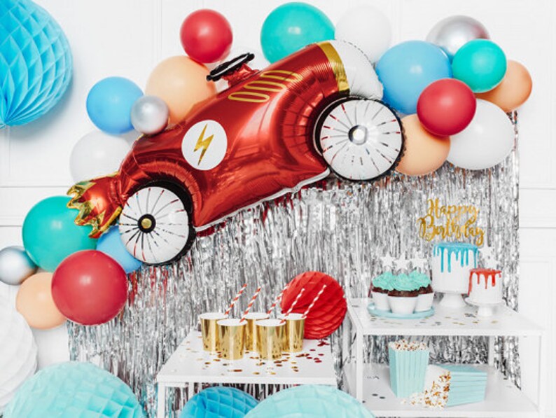 Vintage Race Car Balloon | Jumbo Car Balloon | Two Fast Birthday | Car ...