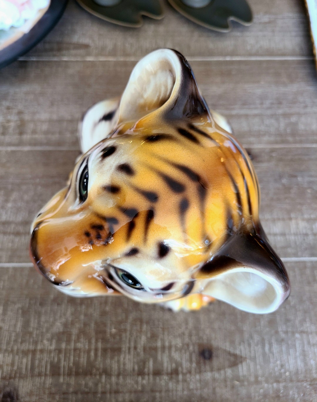 Vintage Ceramic Tiger Made in ITALY Hand Crafted Glazed Ceramic Tiger ...