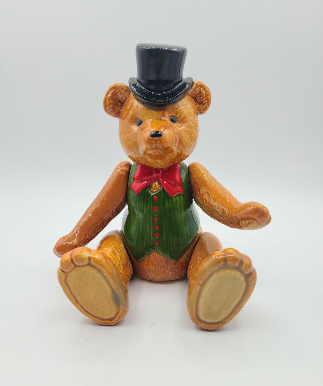 Vintage Gordon Fraser Ceramic Teddy Bear With Jointed Limbs and Schmid ...