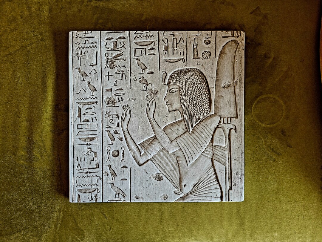 Vintage Wall Plaque of Egyptian Horemheb | Chalkware Reproduction of ...