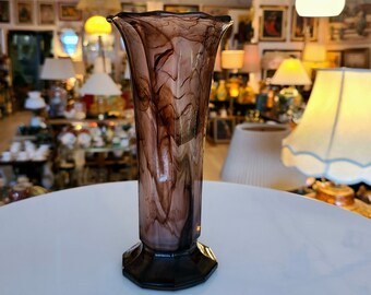 Extremely Rare 1920's Art Deco Davidson Blue Cloud Glass Dressing Table ...