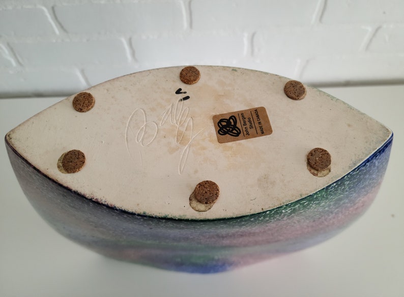 John Bergen Studio Pottery Vase Vintage Signed Ceramic Vase - Etsy