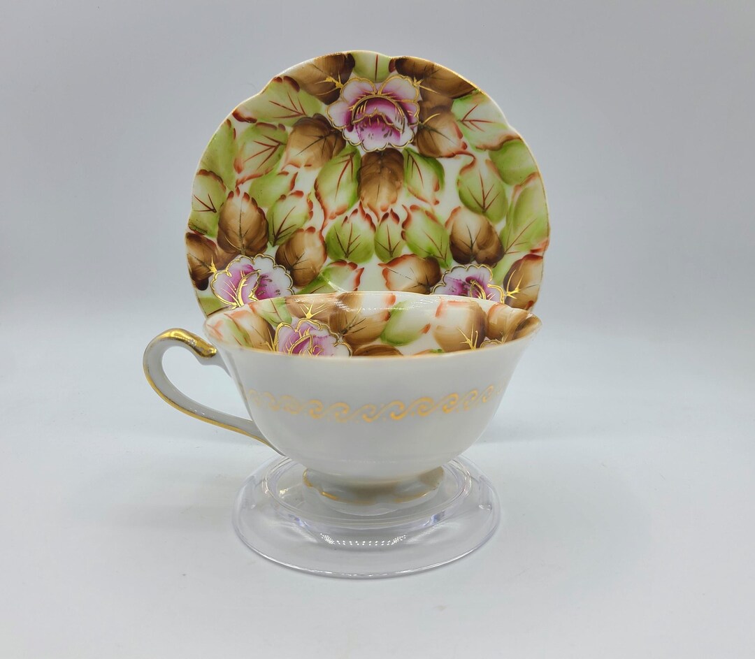 Vintage Shafford Porcelain Teacup and Saucer Set | Fine Bone China ...