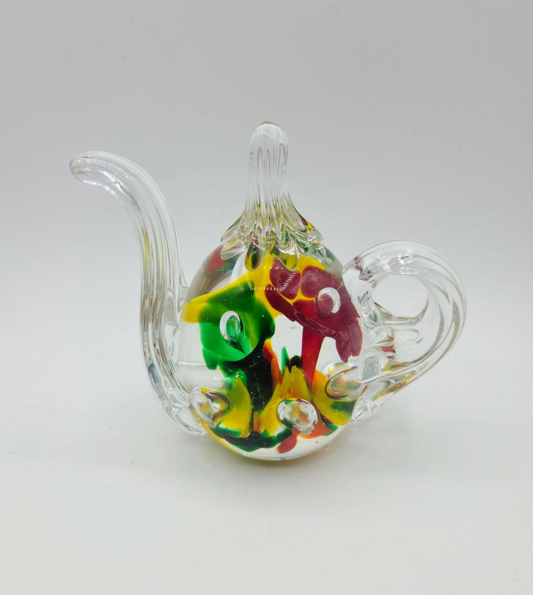 Gibson 1989 Art Glass Teapot Paperweight | Collectible Glass | Office ...